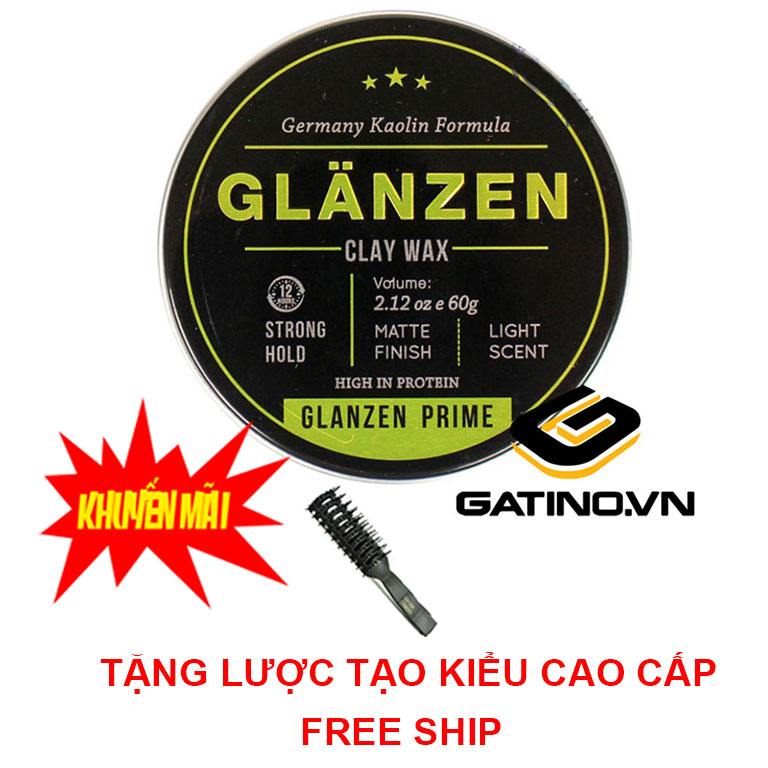 Sáp vuốt tóc Glanzen Clay Wax chính hãng - Gatino